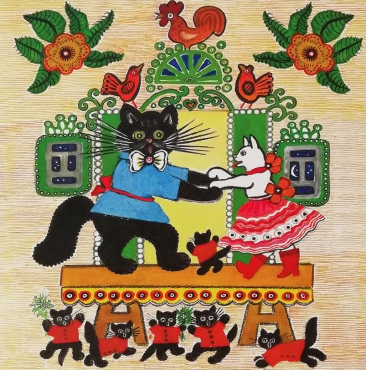 Dancing Cats Card - Abrahams Store