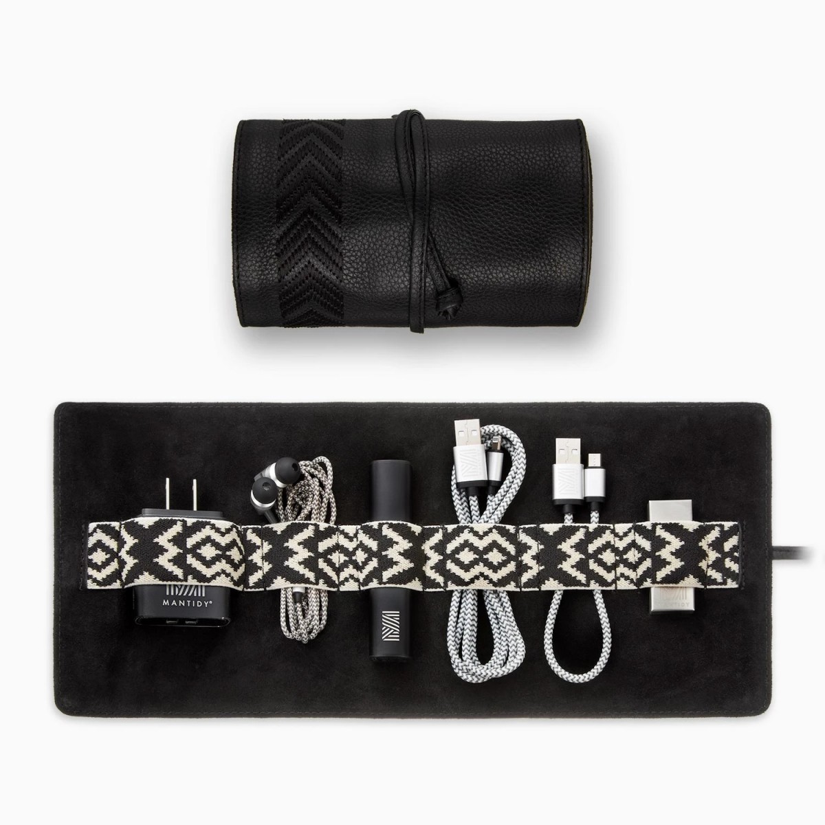 Simply Superb - Tech Roll in Black Leather - Abrahams Store