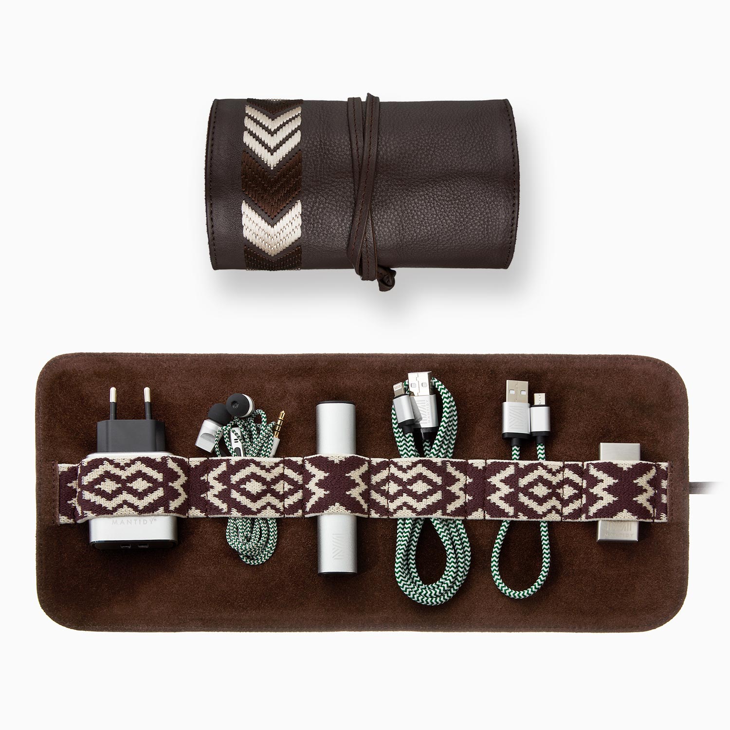 Simply Superb - Tech Roll in Brown Leather - Abrahams Store